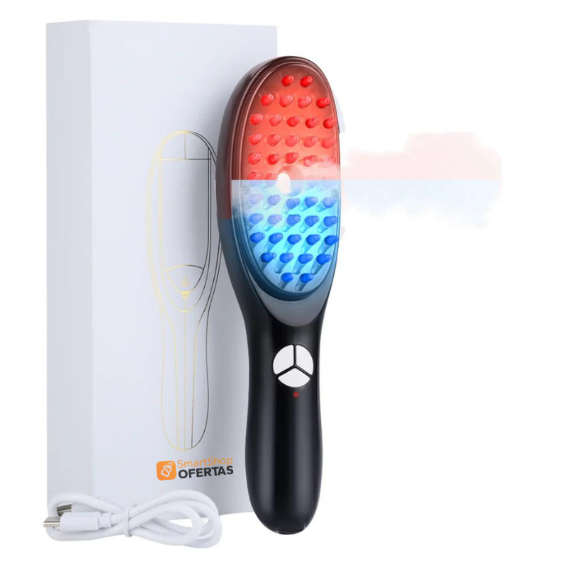 Escova Smarts Terapia™ - LED Anti-queda 4 em 1 para Crescimento Capila